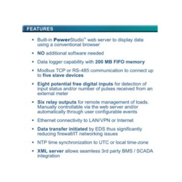 EDS - Compact Data Logger with Embedded PowerStudio Web Server ...