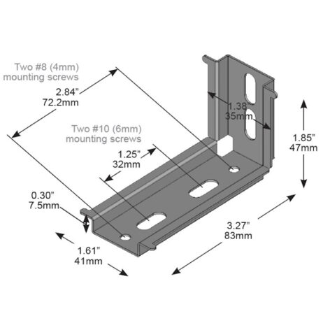 Right Angle DIN Rail Mounting Bracket | Measurlogic